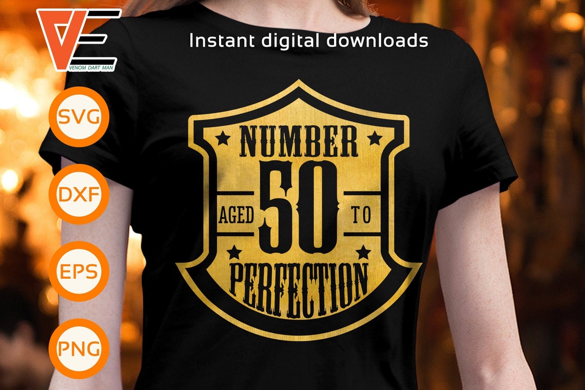 Old Number 50 SVG File for Cricut 50th Cut File for Stencil | Etsy