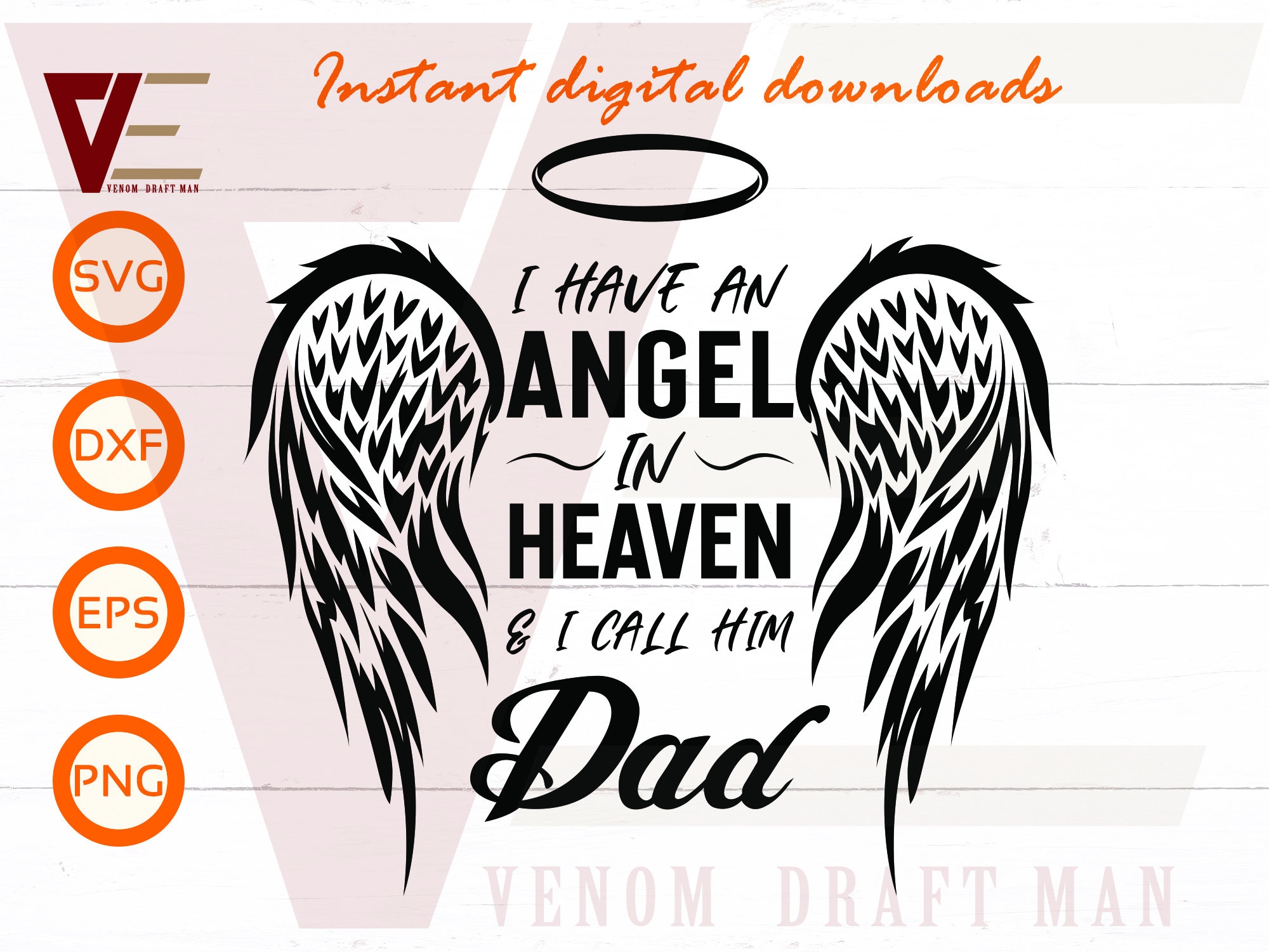 I Have an Angel in Heaven and I Call Him Dad Svg Dad Memorial - Etsy
