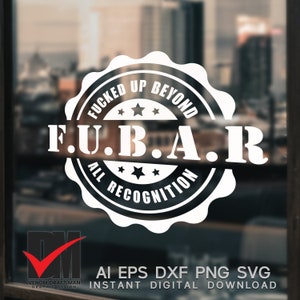 Fubar Svg, Tactical Svg, Sarcastic Svg, Military Svg Files for Cutting ...
