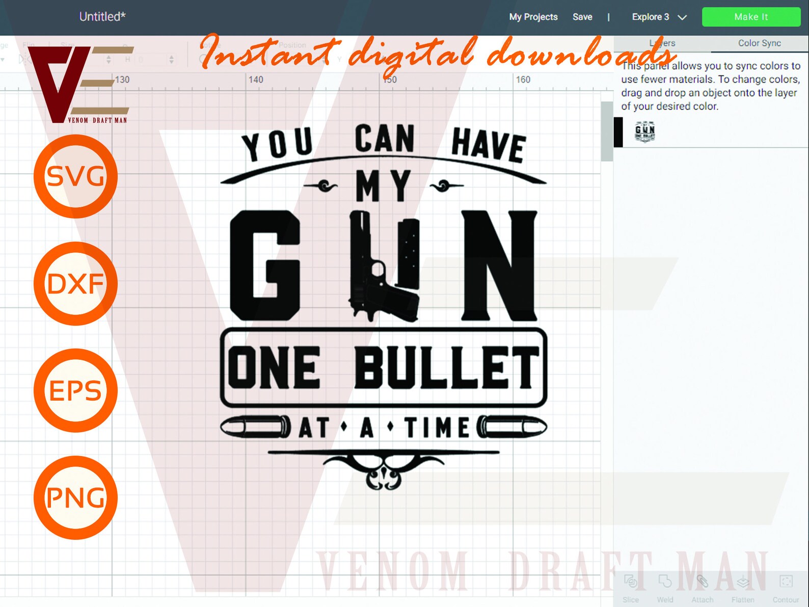 You Can Have My Gun One Bullet At a Time Second Amendment Svg | Etsy