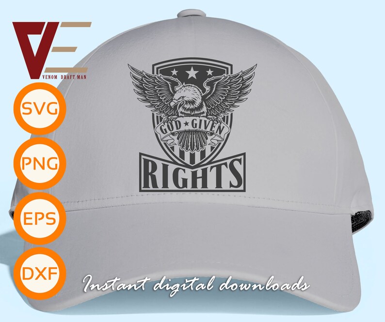 God Given Rights Svg 2nd Amendment Svg Eagle and American - Etsy