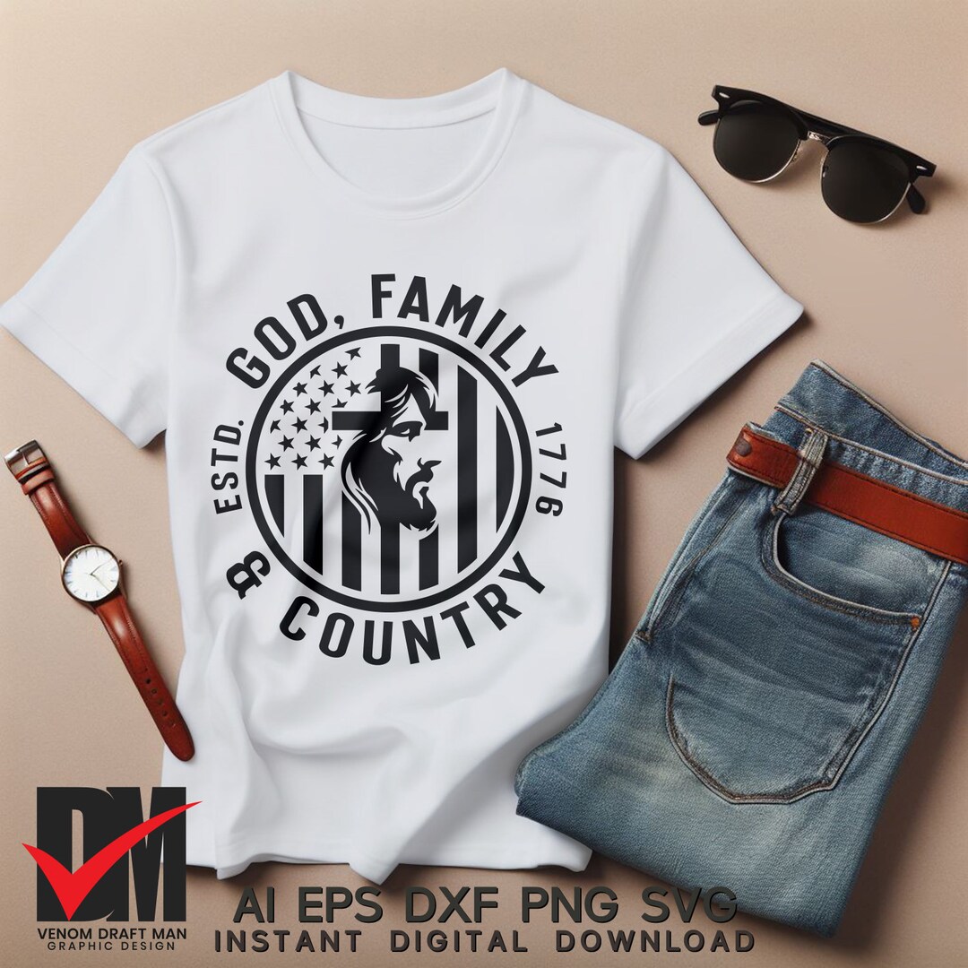 God Family and Country Svg, 2nd Amendment Svg, Patriotic Svg Files for ...