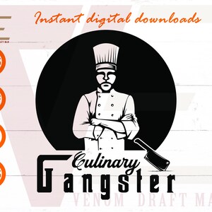 Culinary Gangster SVG, Funny Kitchen Svg, Chef SVG Files for Cricut ...