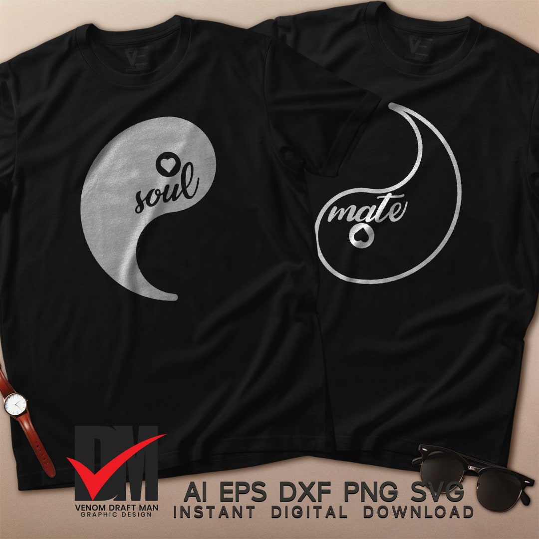Soul Mate Yin Yang SVG, Couples SVG, Valentines Day Matching Shirt SVG ...
