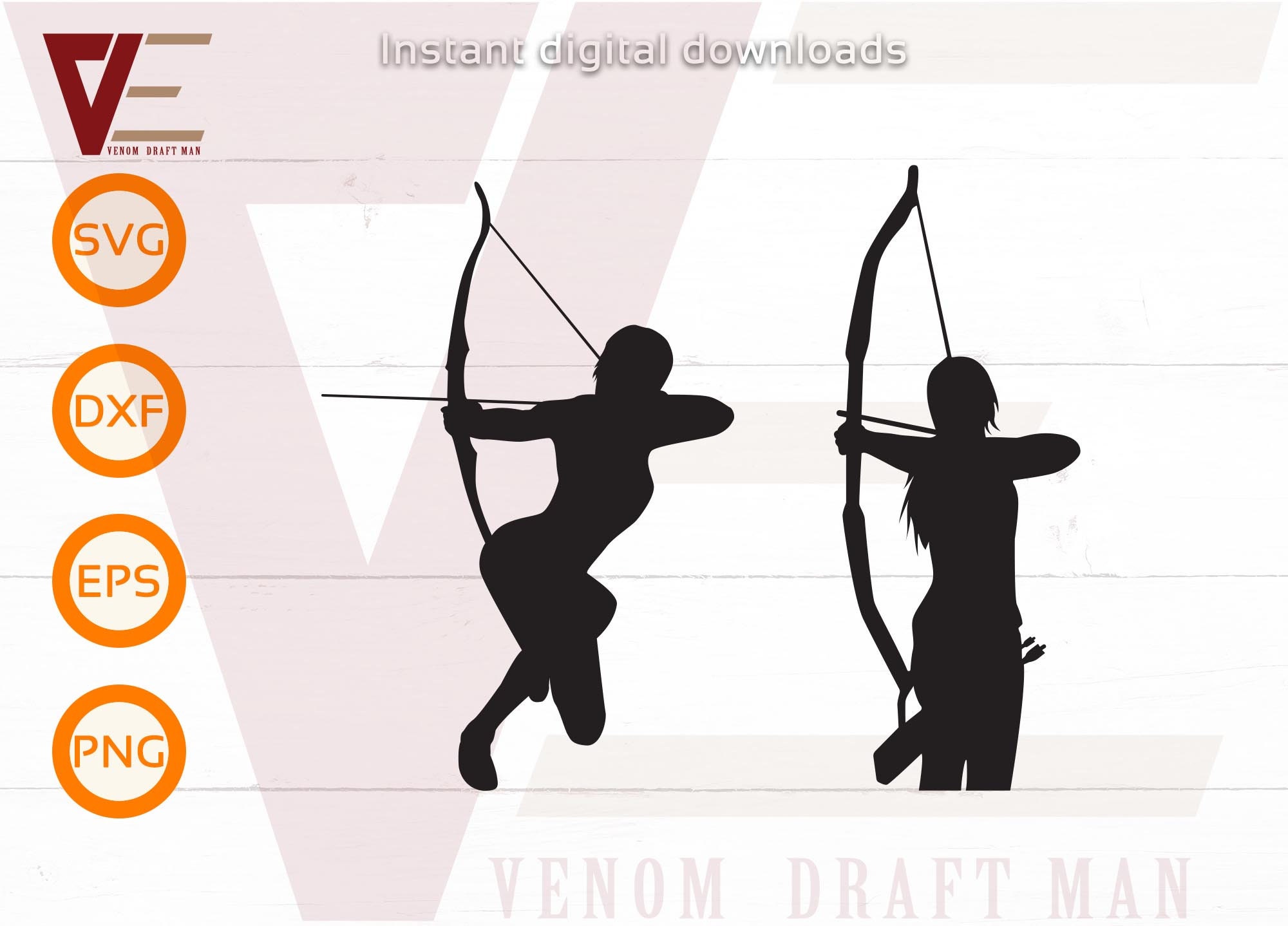 Archery Action Character Bundle SVG Girls Archery Svg Acher - Etsy