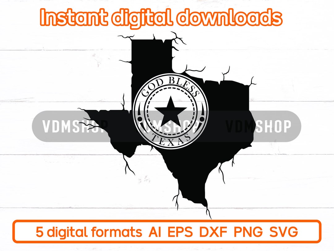 God Bless Texas Svg, Texas Clipart, Texas State Svg Designs for Cutting ...