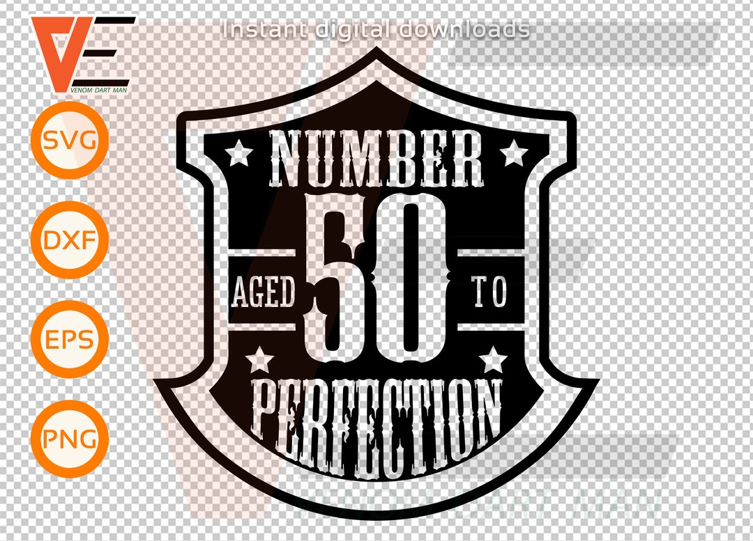 Old Number 50 SVG File for Cricut, 50th Cut File for Stencil, Old No ...