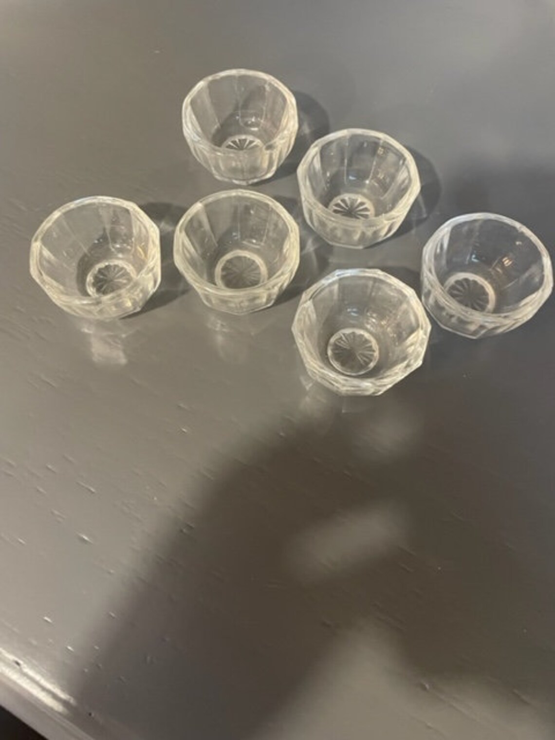 Antique Glass Open Salt Cellars Individual Salt Dip Dishes 1.5 Set of 6 ...