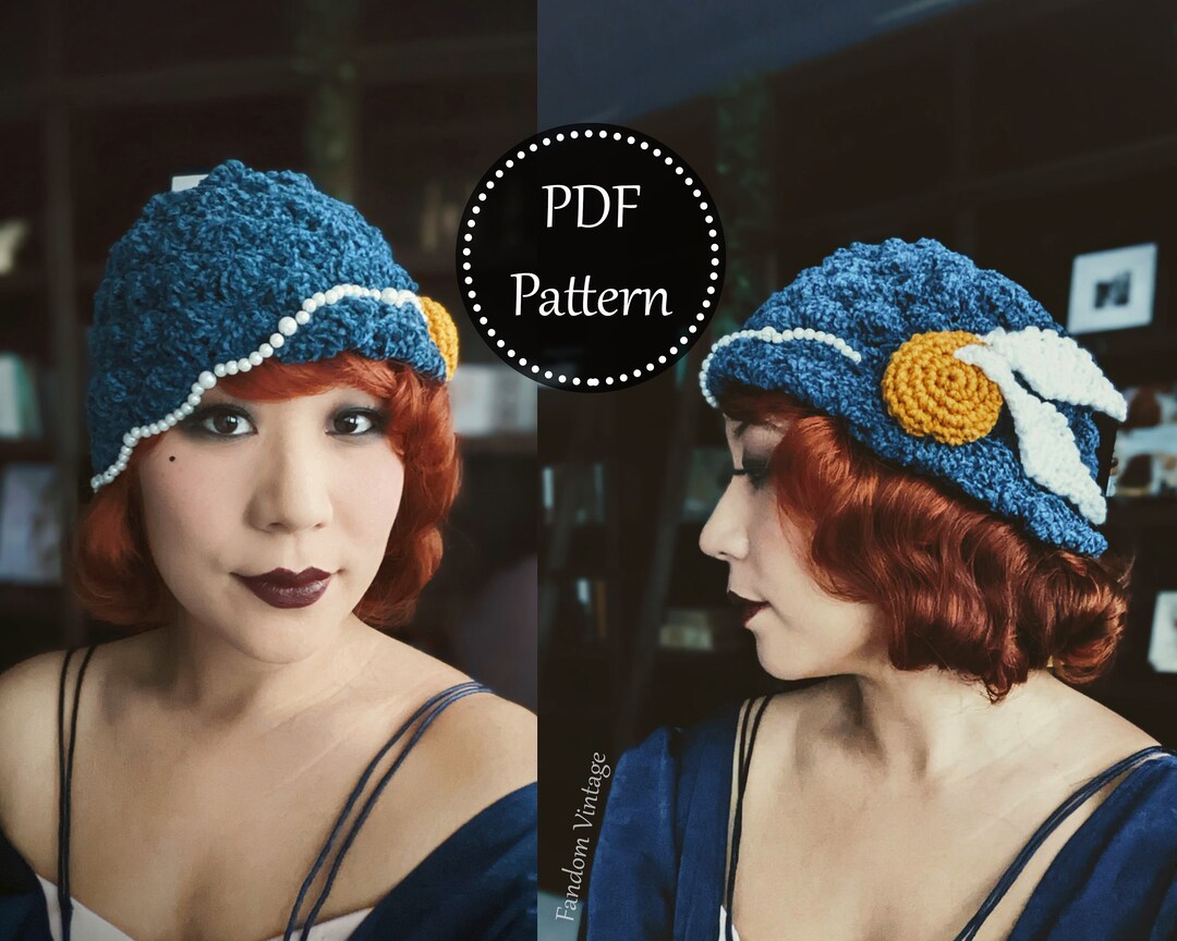 Flying Golden Cloche Hat Crochet Pattern PDF Download - Etsy