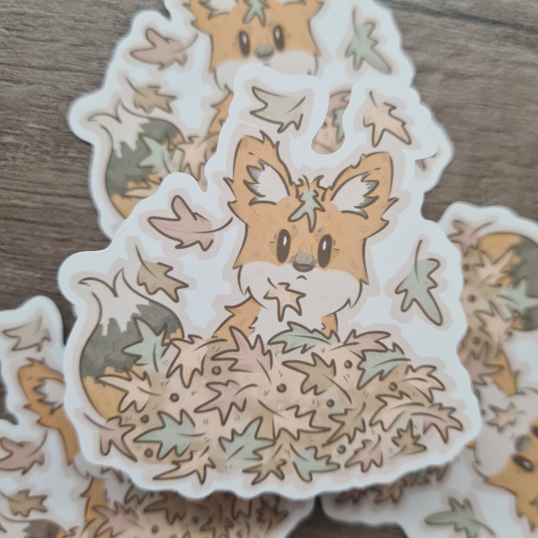 Leaf Pile Fox - Etsy