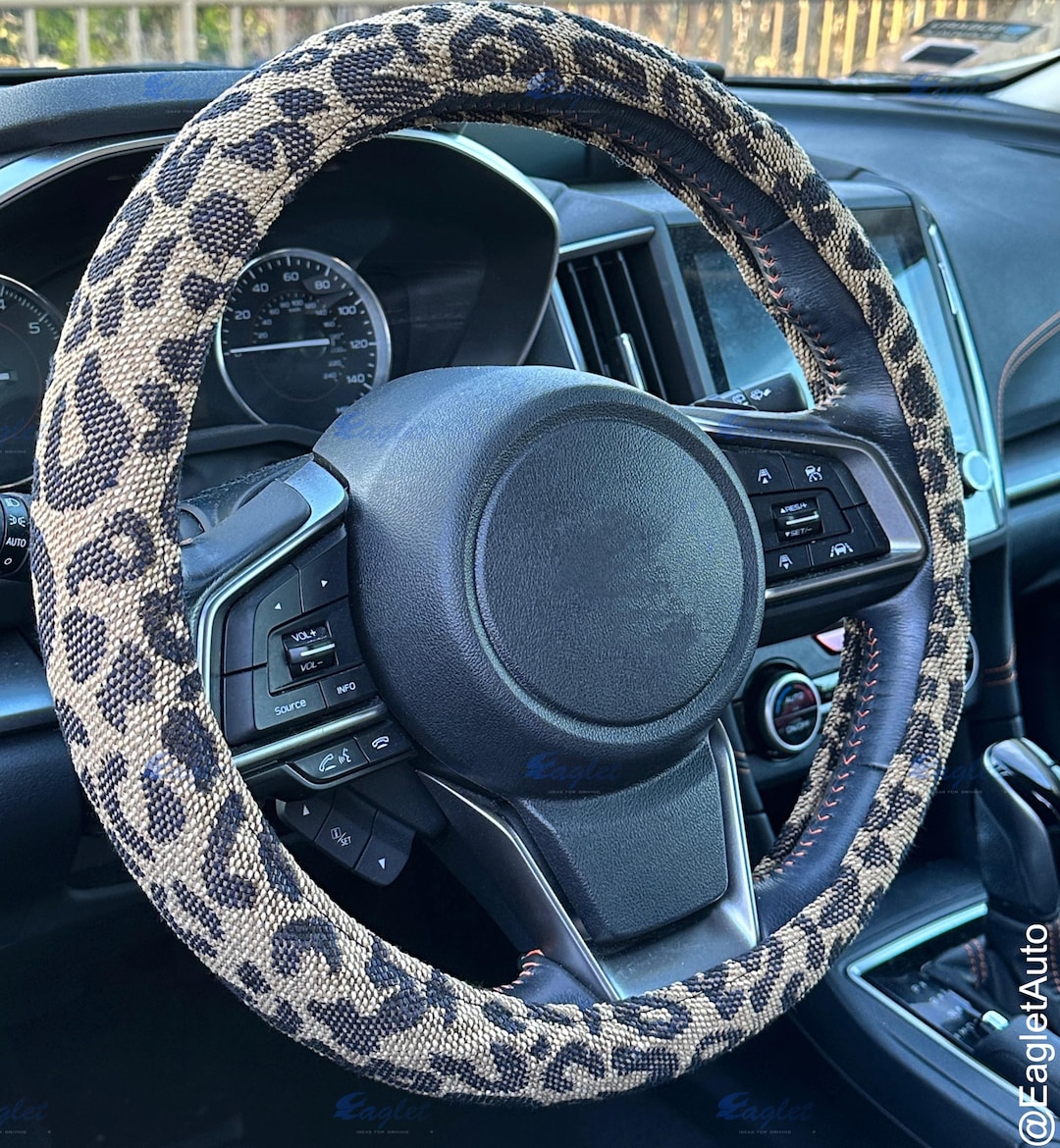 Leopard Cheetah Print Steering Wheel Cover: Universal Fit Car Decor ...