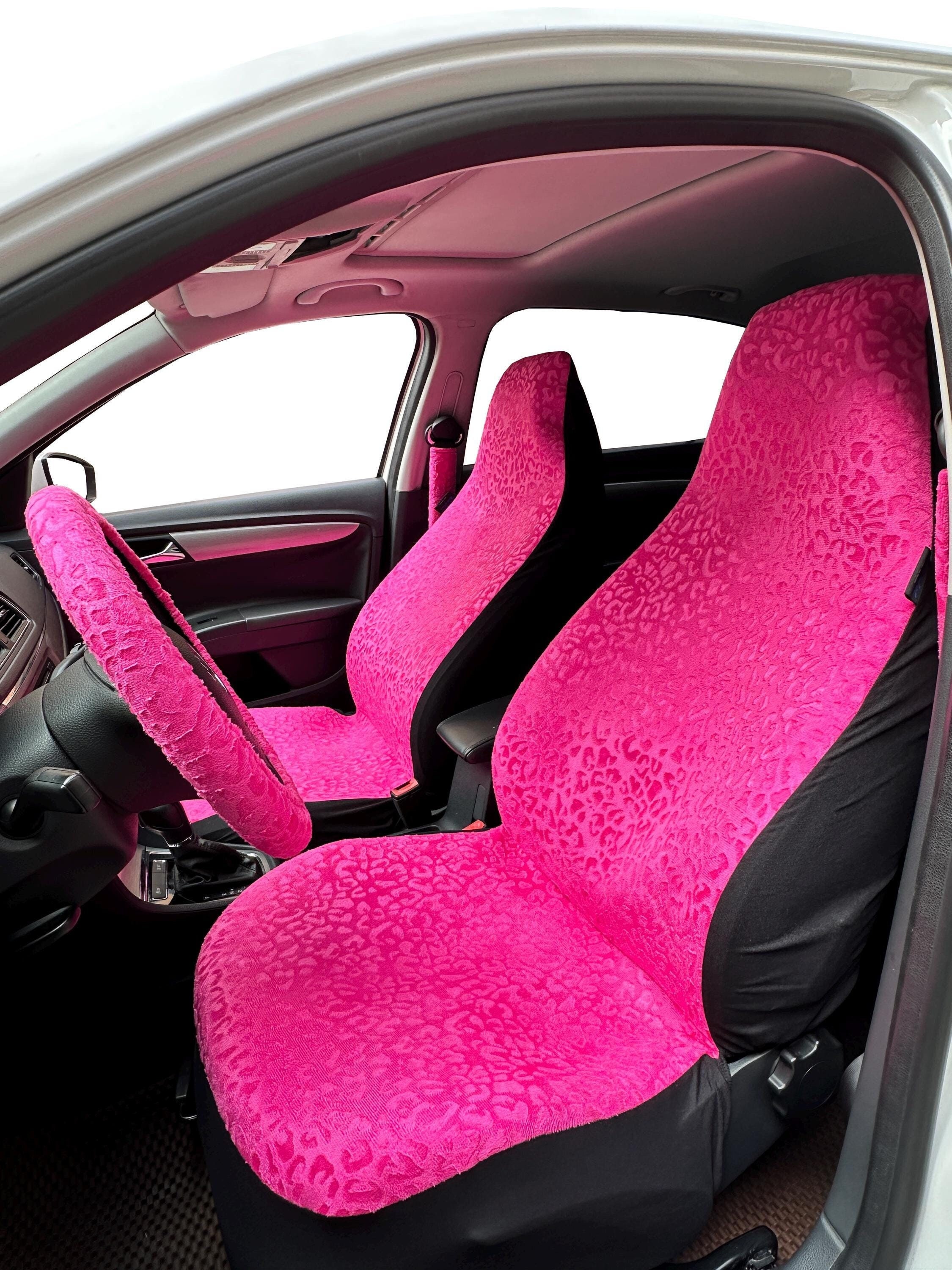 Pink headrest covers store