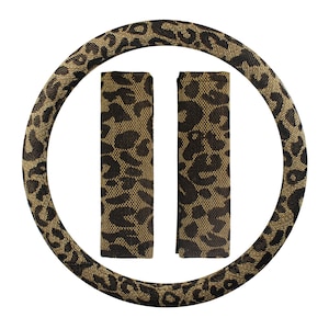 Leopard Cheetah Print Beige Car Seat Covers for Vehicles, Universal ...