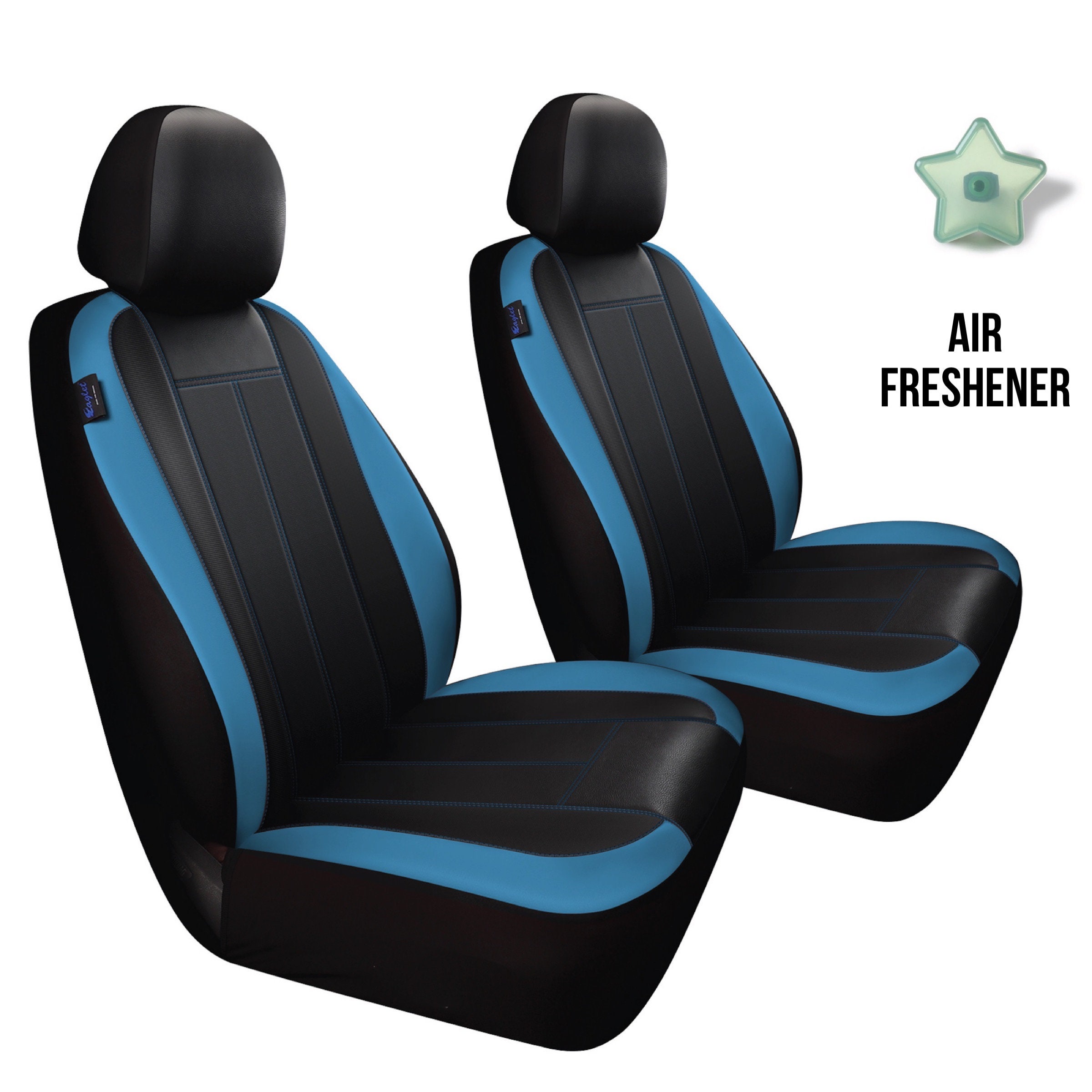 Sporty Black/blue Universal Premium PVC Leather Front Car Seat - Etsy