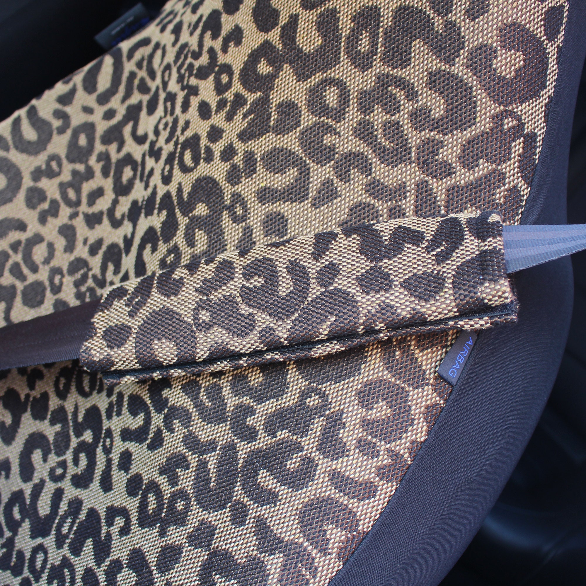 Leopard Cheetah Print Car Seat Covers: Universal Fit, 5-PC Set, Gift ...