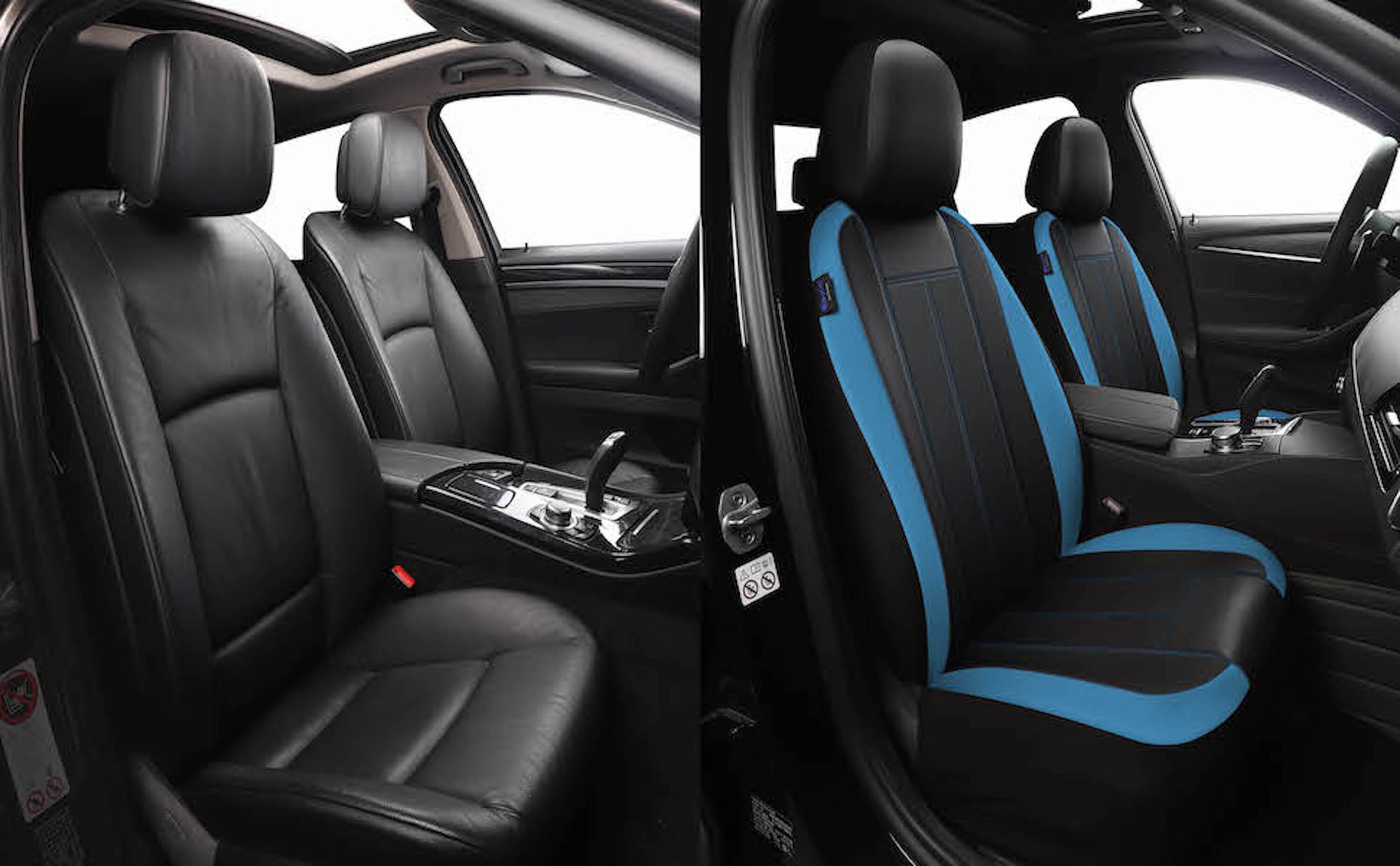 Sporty Black/blue Universal Premium PVC Leather Front Car Seat - Etsy