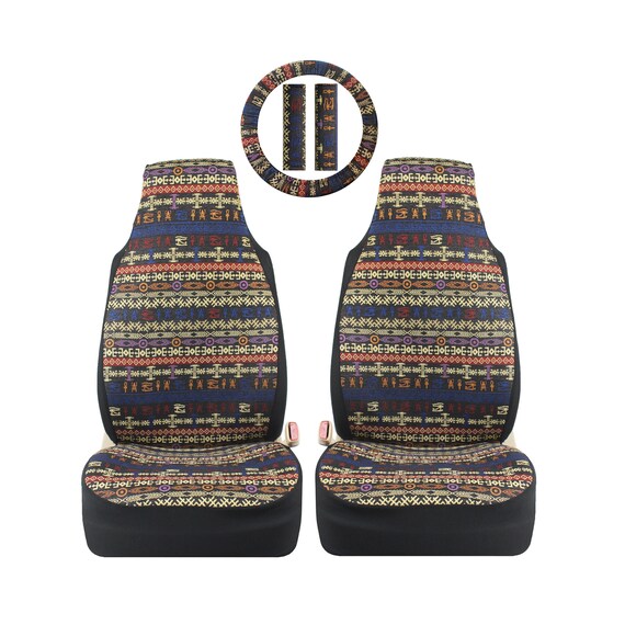 Aztec Hippie Car Seat Covers With Matching Steering Wheel | Etsy