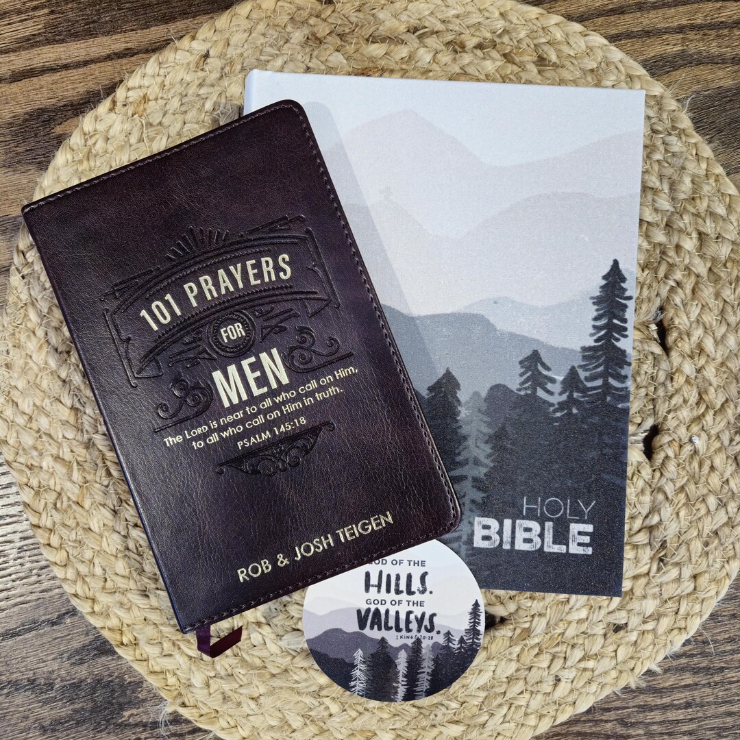Men's Bible & Prayer Book Bundle - Etsy