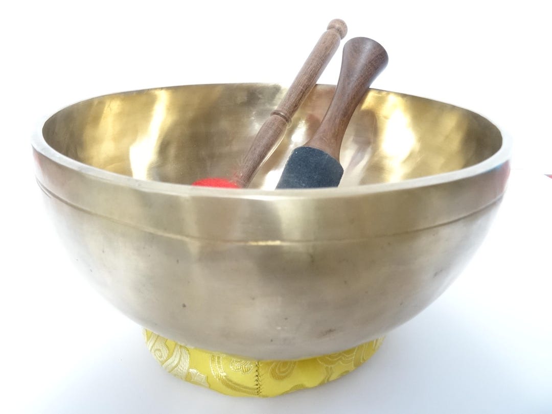 10" Large, Temple Sounds Therapy, Tibetan Singing Bowl, Hand Made ...