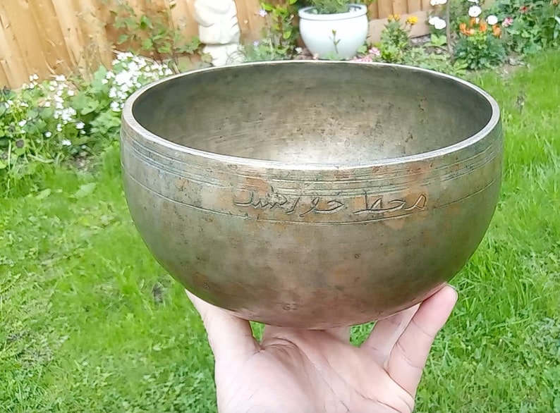 Antique Inscribed Shiva Lingam Singing Bowl - Himalayan Sound Therapy ...