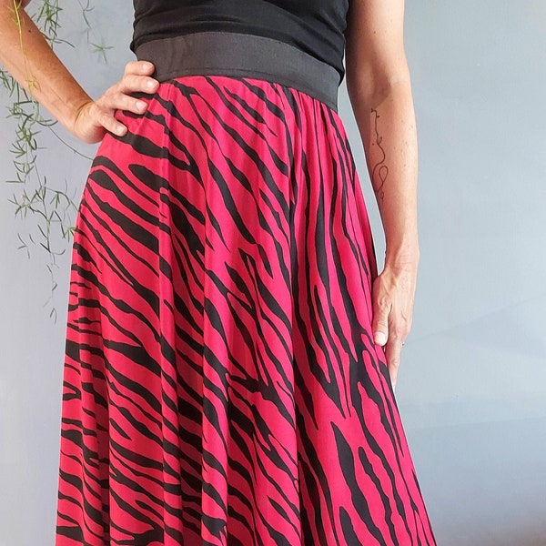 Red Maxi Skirt - Etsy