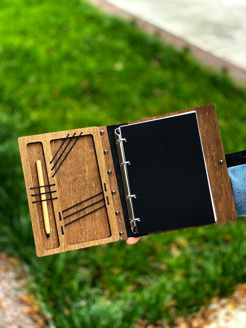 Wooden Notebook With Natural Leather / A5 / Wood Book - Etsy
