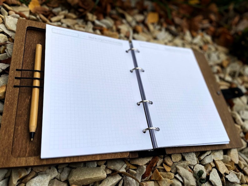 Wooden Notebook With Natural Leather / A5 / Wood Book - Etsy