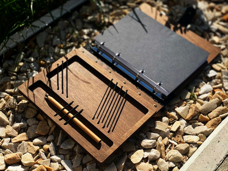 Wooden Notebook With Natural Leather / A5 / Wood Book Personalized ...