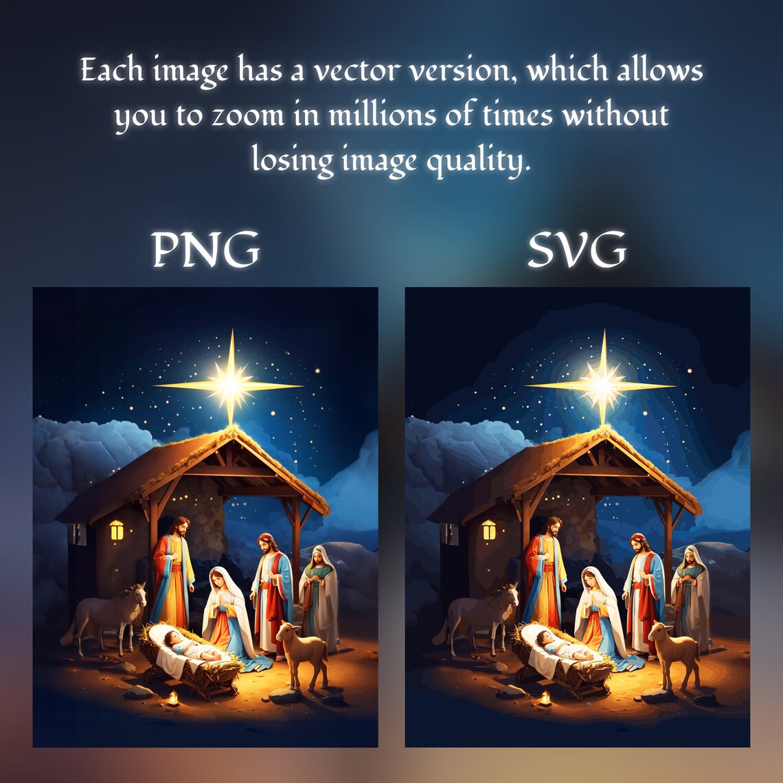 Nativity Bundle Svg, Png, Nativity Set Png, Nativity Scene Svg, Family ...