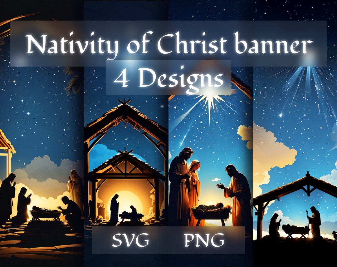 Nativity Bundle Svg, Png, Nativity Set Png, Nativity Scene Svg, Family ...