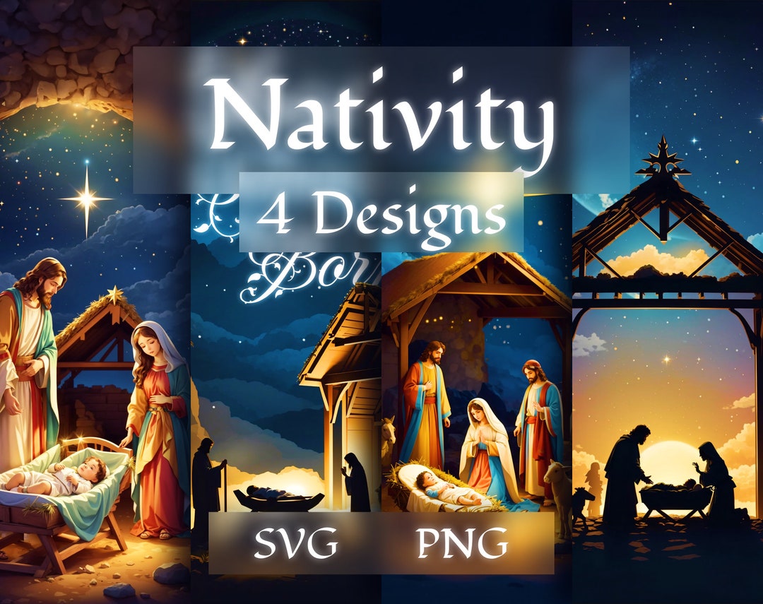 Nativity Bundle Svg Png Nativity Set Png Nativity Scene - Etsy