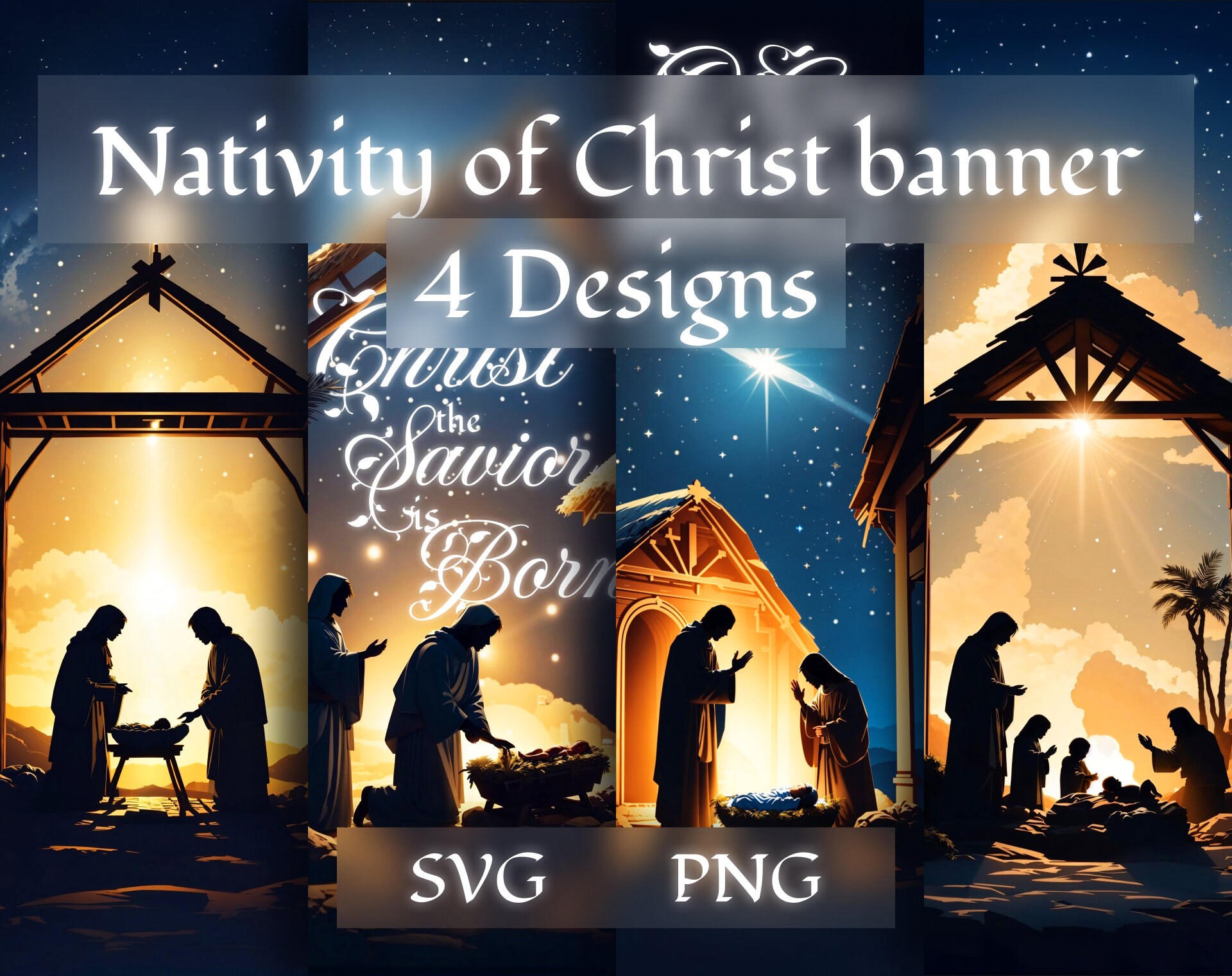Nativity Bundle Svg, Png, Nativity Set Png, Nativity Scene Svg, Family ...