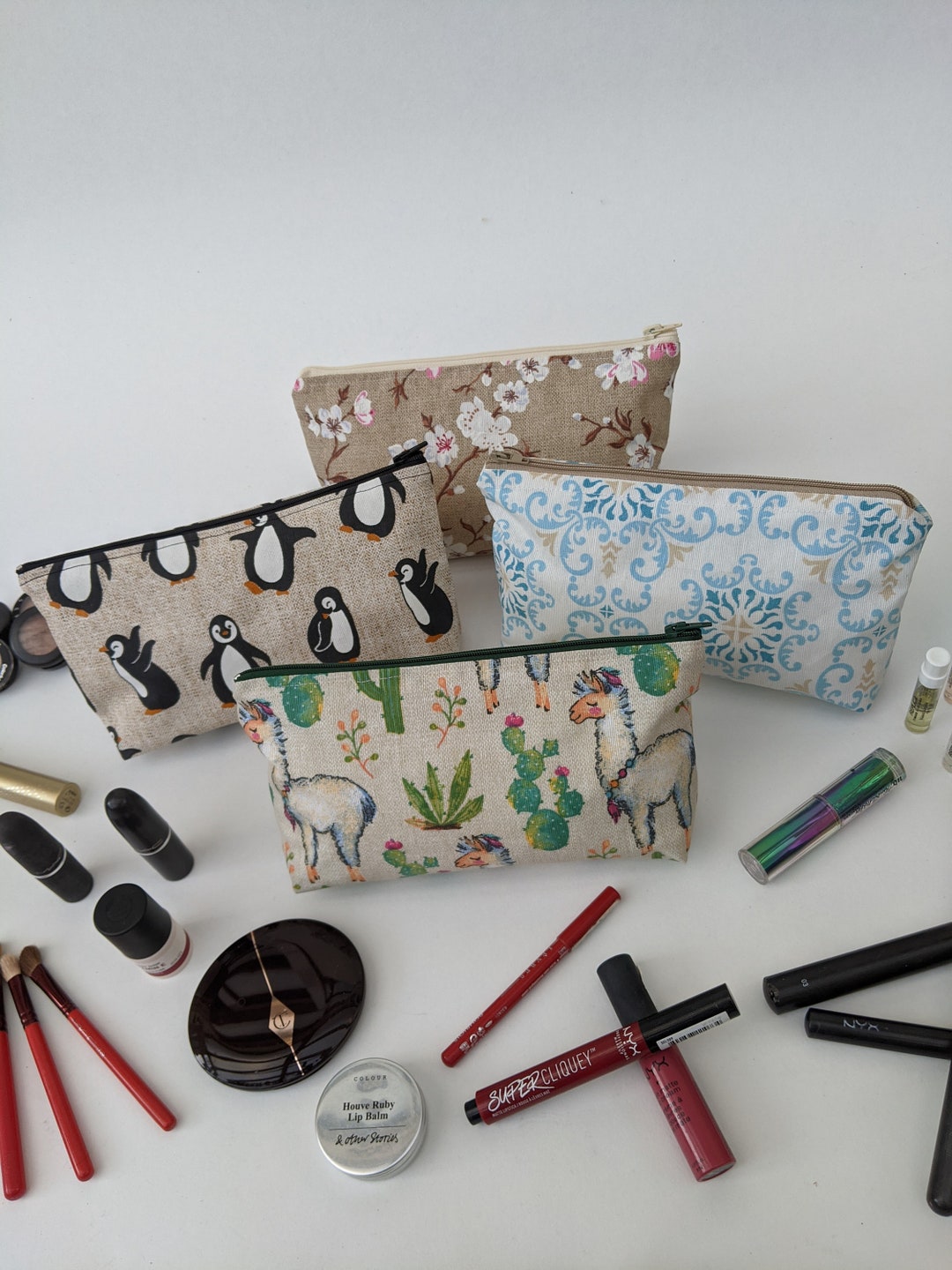 Wipeable Make up Bags Pencil Case Toiletries Bag Cosmetic Bag - Etsy UK