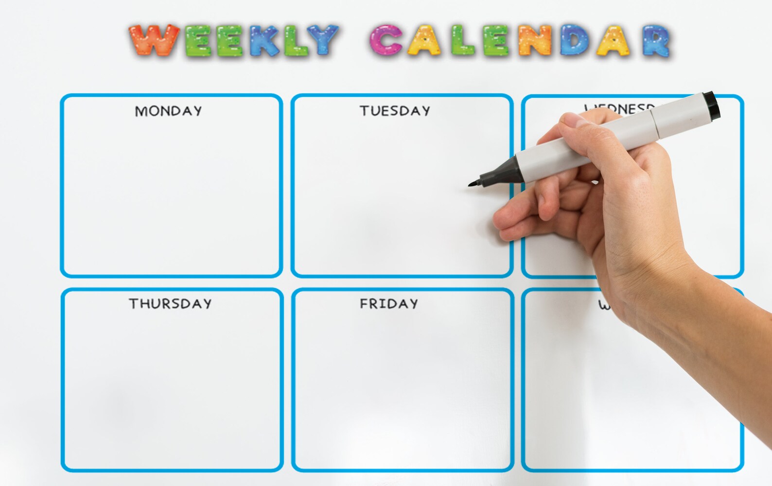 Kids Weekly Calendar Cute Colorful Printable Children's - Etsy