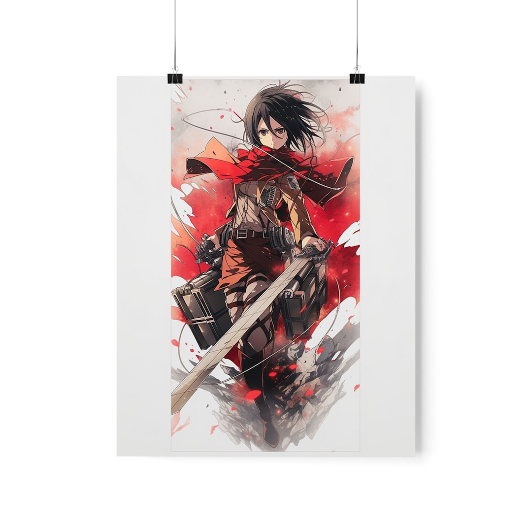 Mikasa Ackerman Poster Attack on Titan Poster High Quality - Etsy