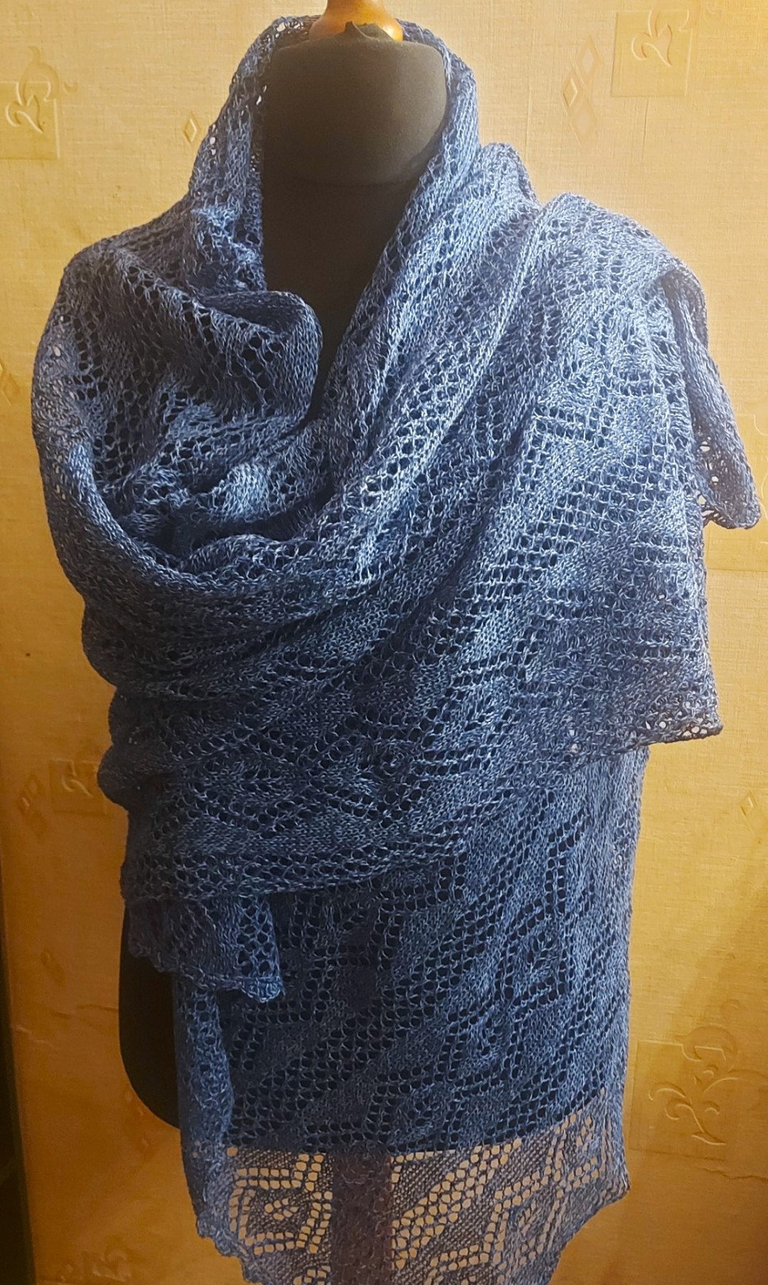 Knit Linen Shawl Wrap - Etsy