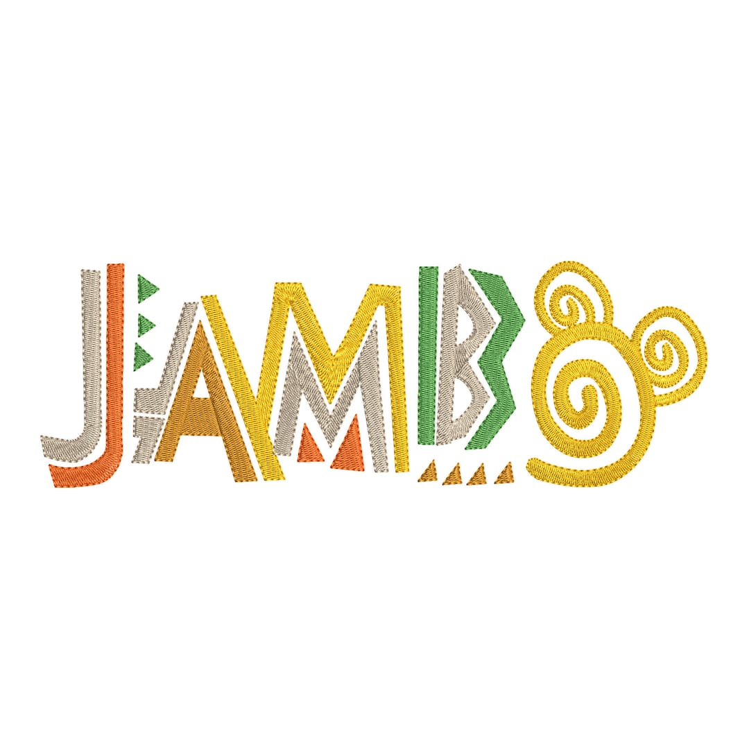 Jambo Animal Kingdom Inspired Machine Embroidery. - Etsy