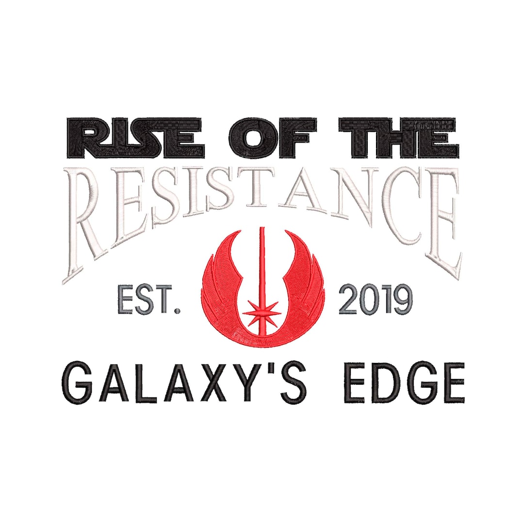 Rise of the Resistance Ride Inspired Machine Embroidery Design. - Etsy