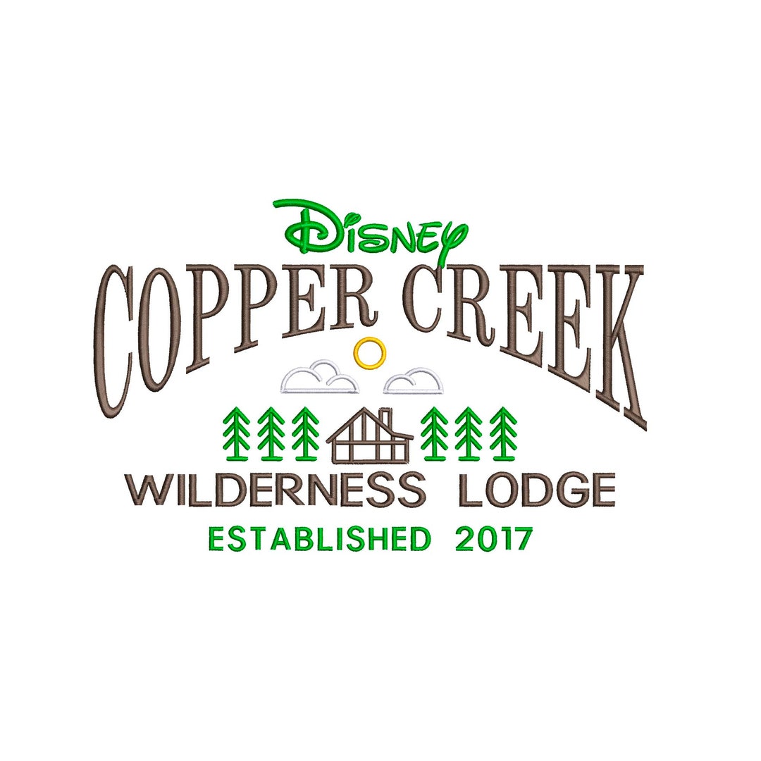 DVC Copper Creek Cabins Embroidery Design. Established 2017. Vacation ...