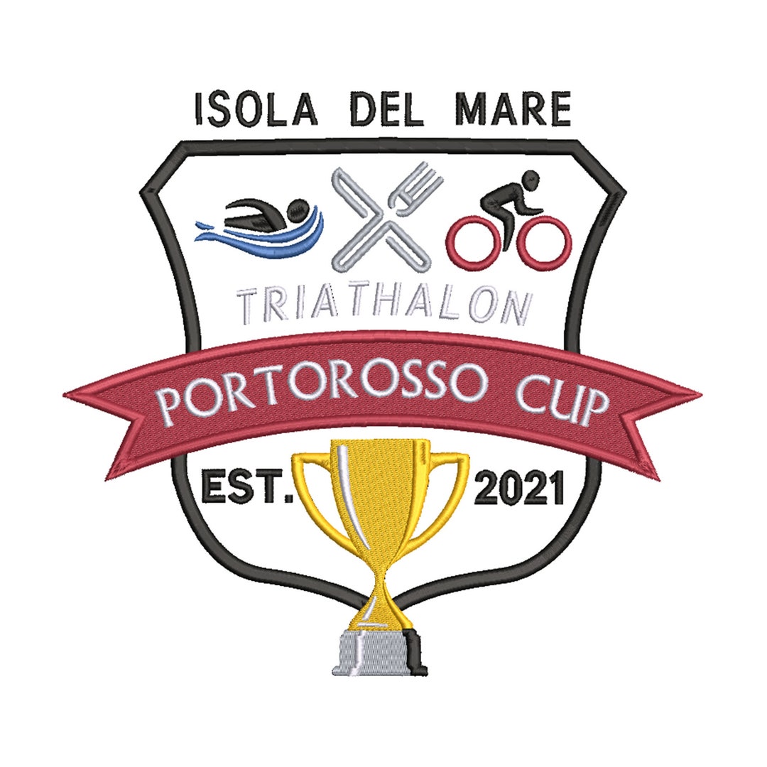Luca Portorosso Cup Triathlon Inspired Machine Embroidery Design. - Etsy