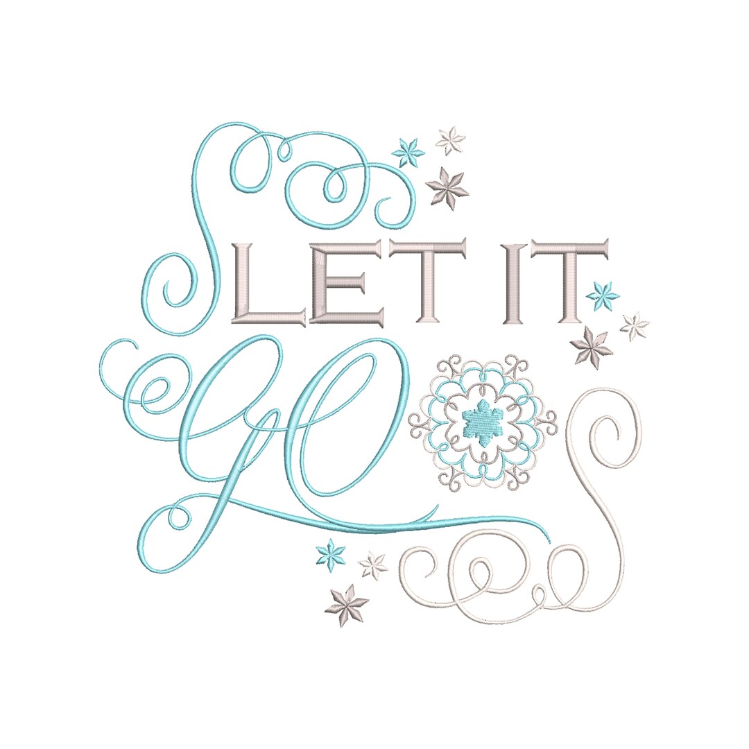 Frozen Machine Embroidery Files. 8 Sizes Let It Go! - Etsy