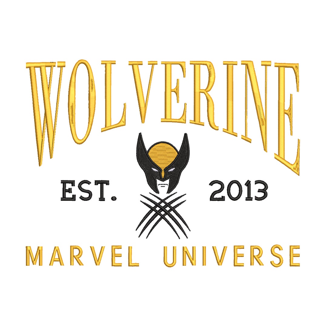 Wolverine Machine Embroidery Design. Established 2013. Varsity ...
