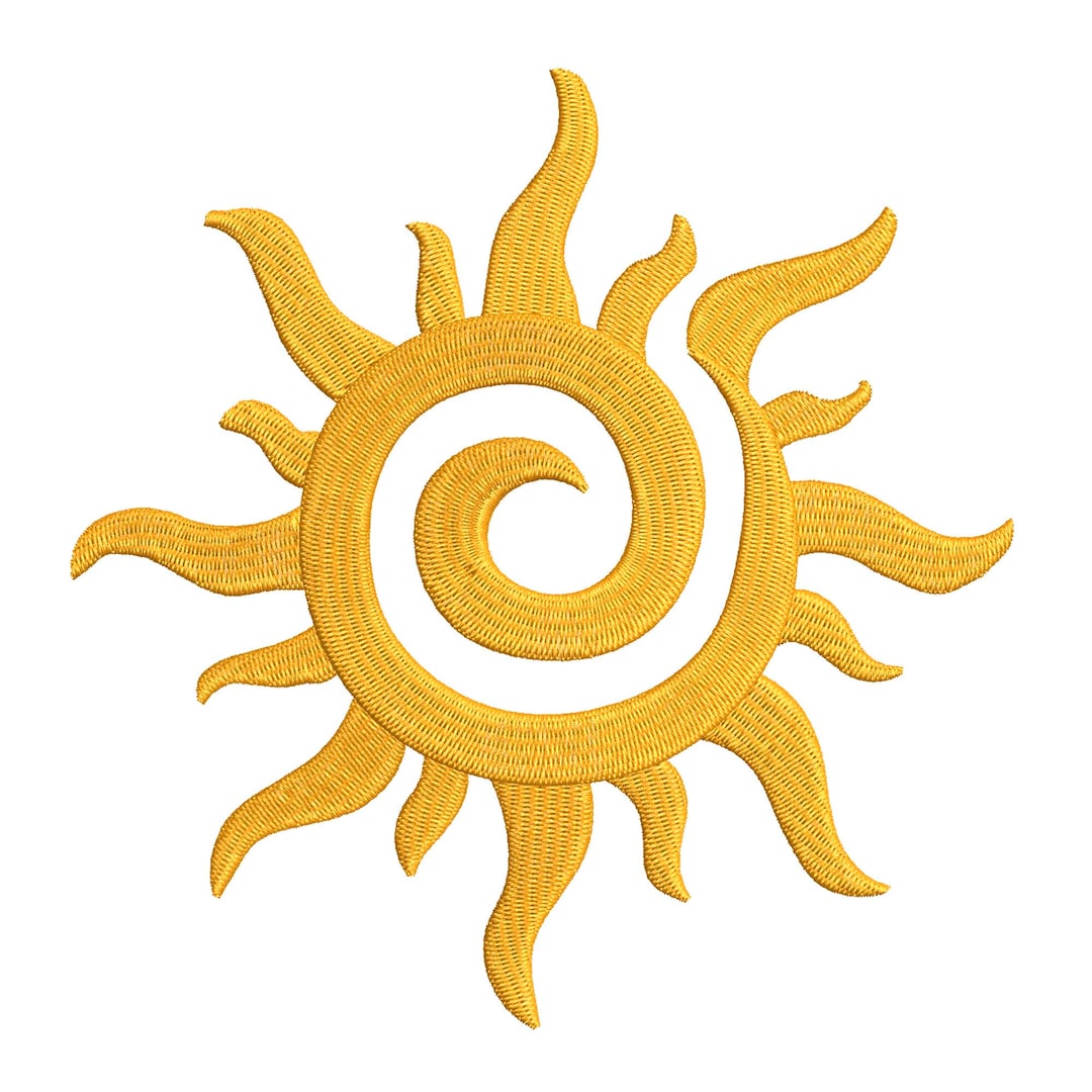 Sun Tangled Inspired Machine Embroidery Design - Etsy