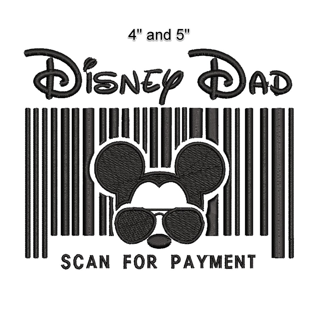 Magical Park Dad. Scan for Payment. Machine Embroidery Design. - Etsy