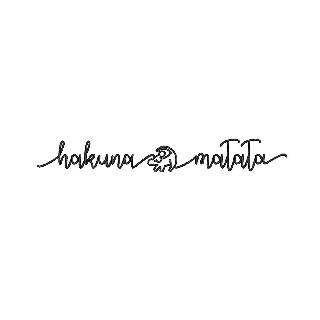 Hakuna Matata Machine Embroidery Design. Lion King Inspired Design. - Etsy