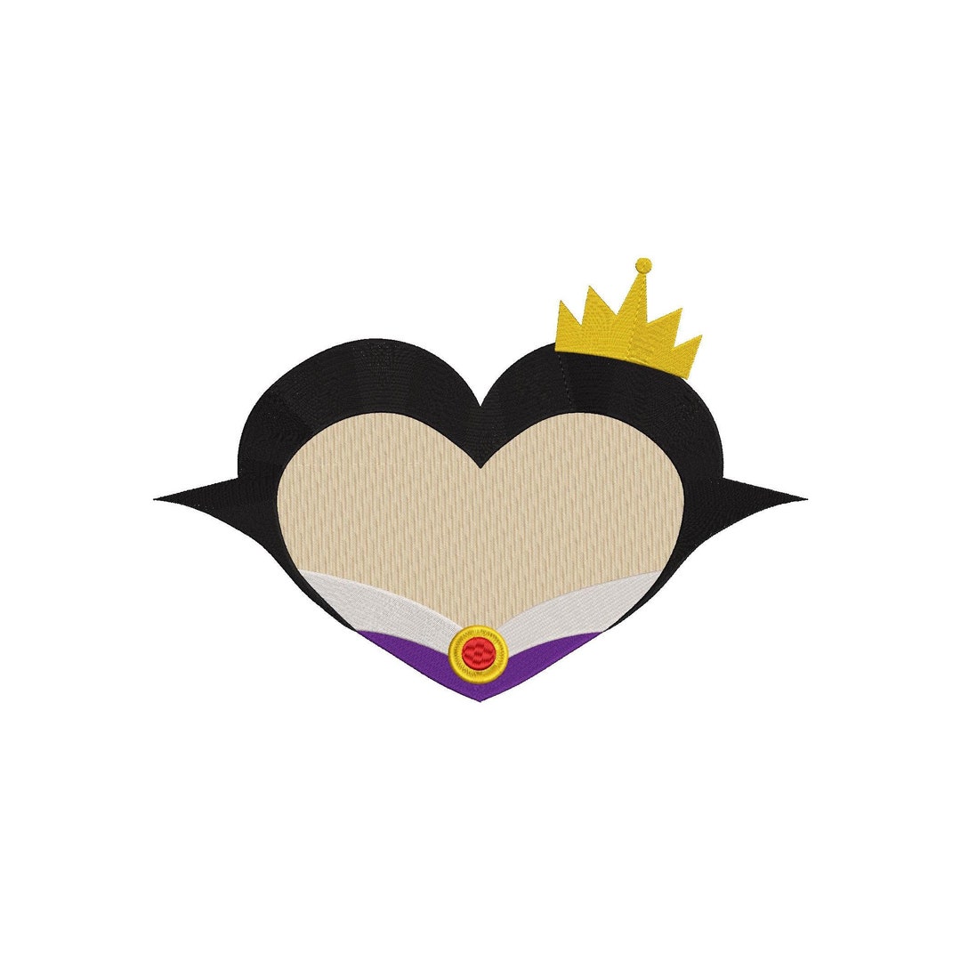 Villain the Evil Queen From Snow White as a Heart Machine Embroidery ...