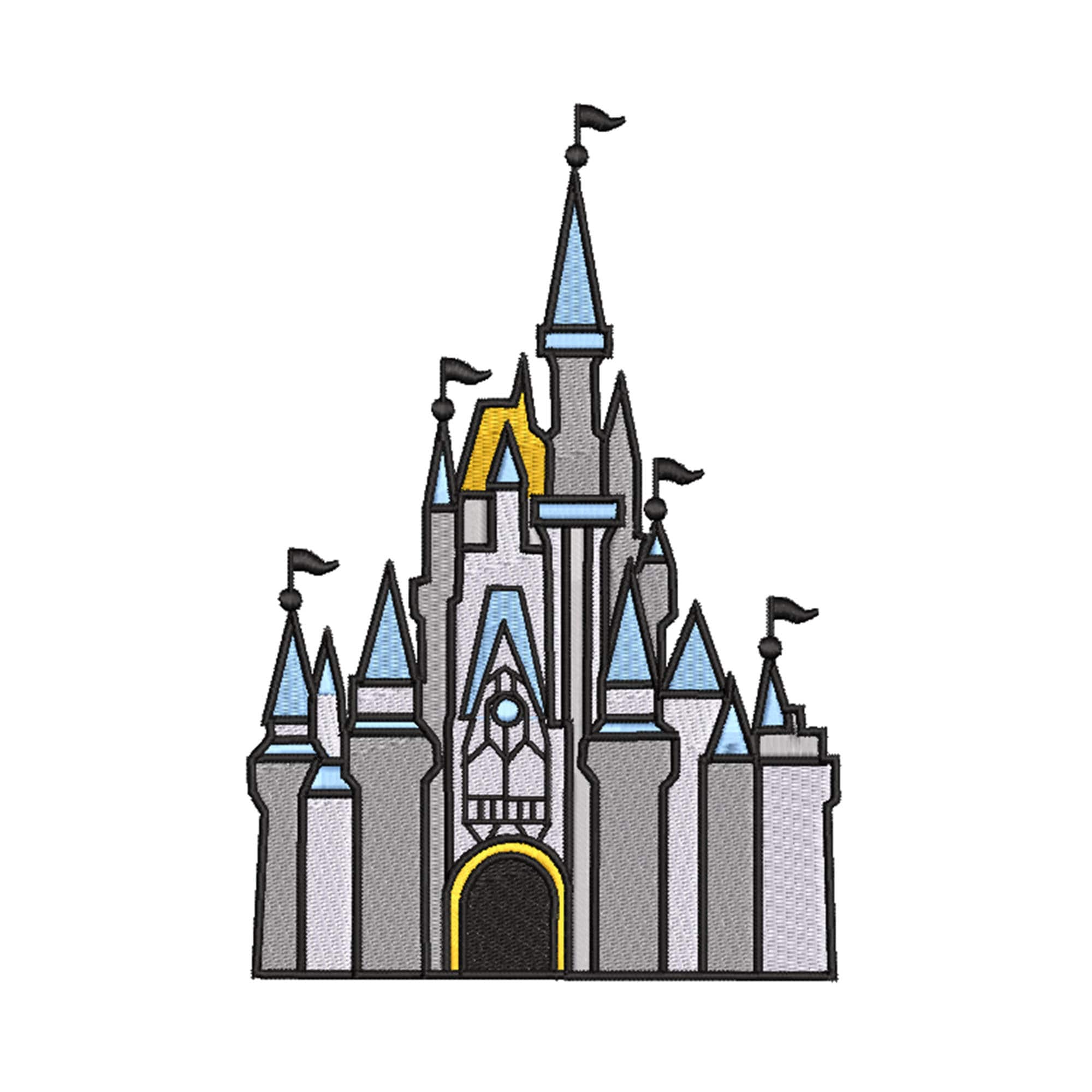 Cinderella Castle Machine Embroidery Design. - Etsy
