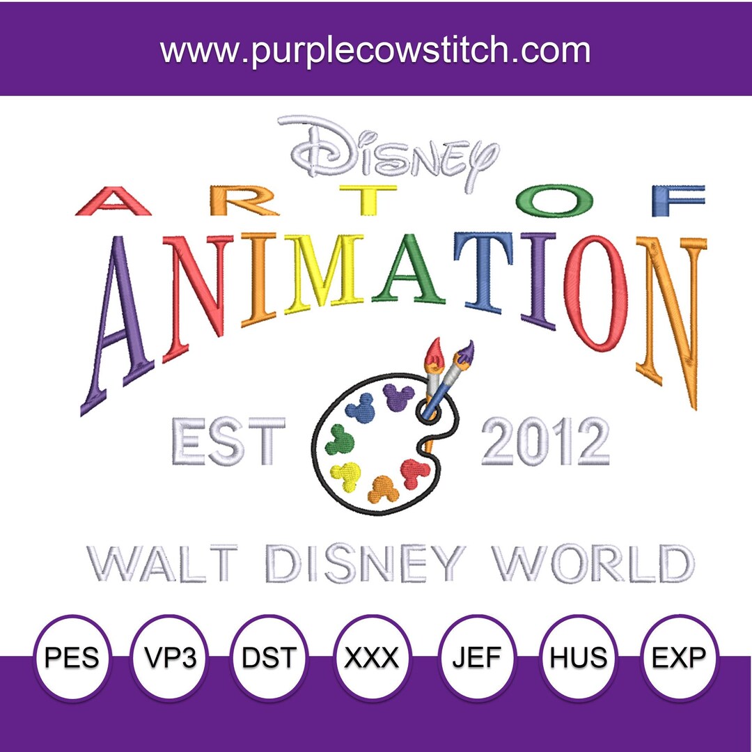 Art of Animation Embroidery Design. Established 2012 - Etsy