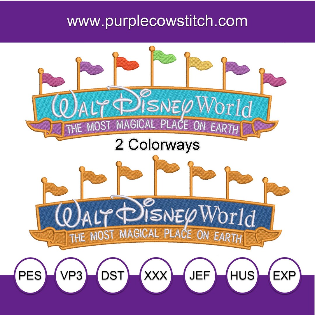 Most Magical Place on Earth Sign. Magical Park Machine Embroidery ...