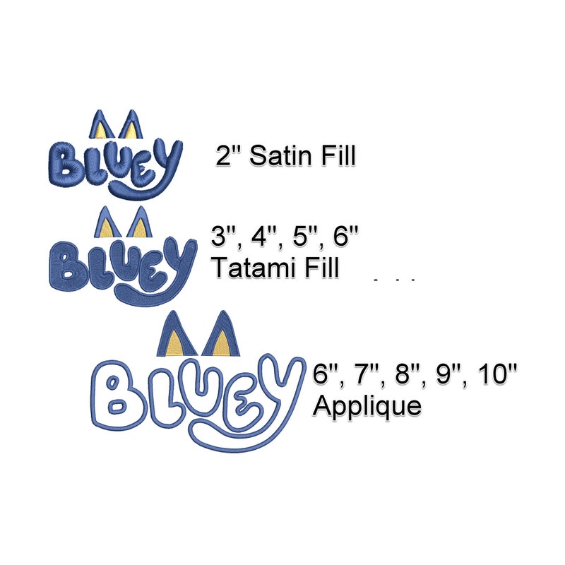 Machine Embroidery Bluey Font - Etsy